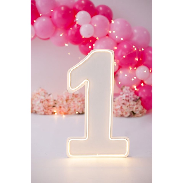 Número um painel em Neon led 70cm numeros 0 a 9 | Shopee Brasil