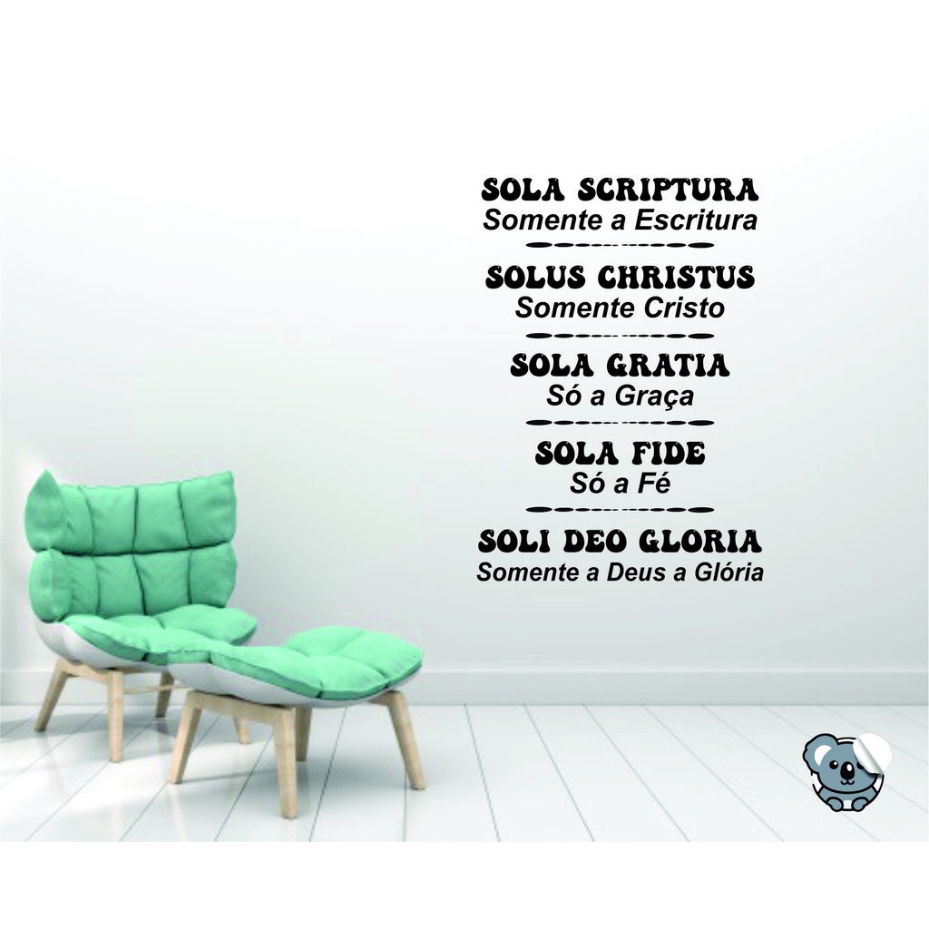 Adesivo de Parede Decorativo Frases Sola Scriptura | Shopee Brasil
