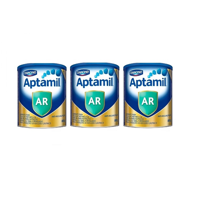Kit 3 unidades Aptamil Ar Danone 800g | Shopee Brasil
