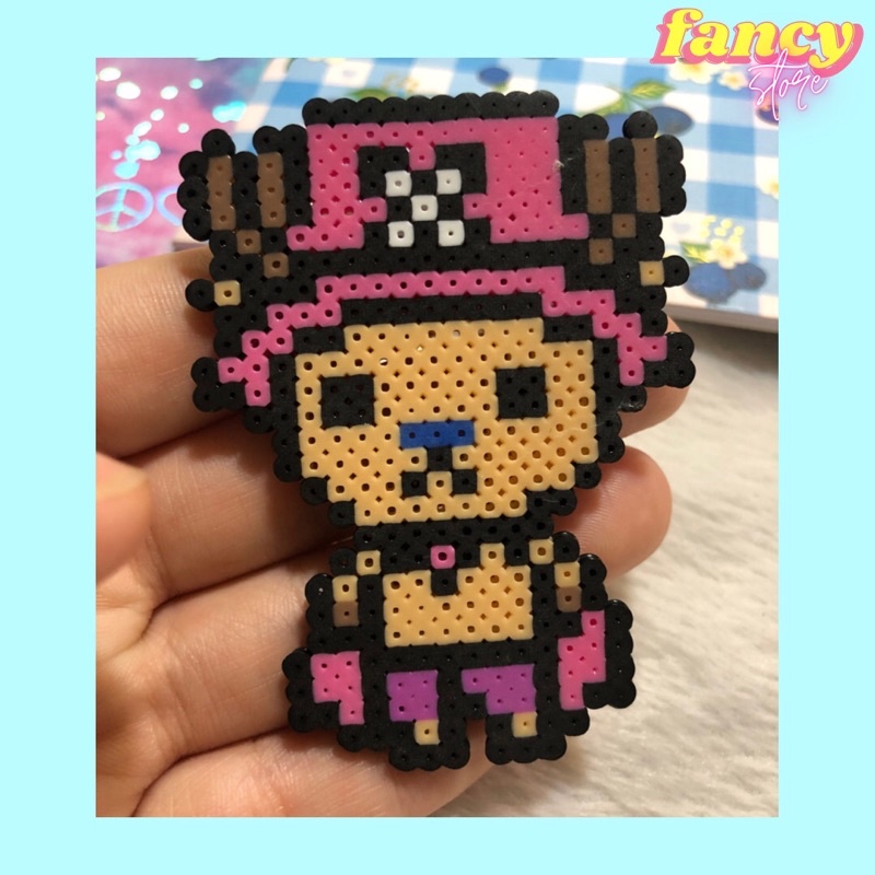 Chaveiros One Piece - Luff, Zoro, Chopper, Nami (Hama beads/ Perler ...