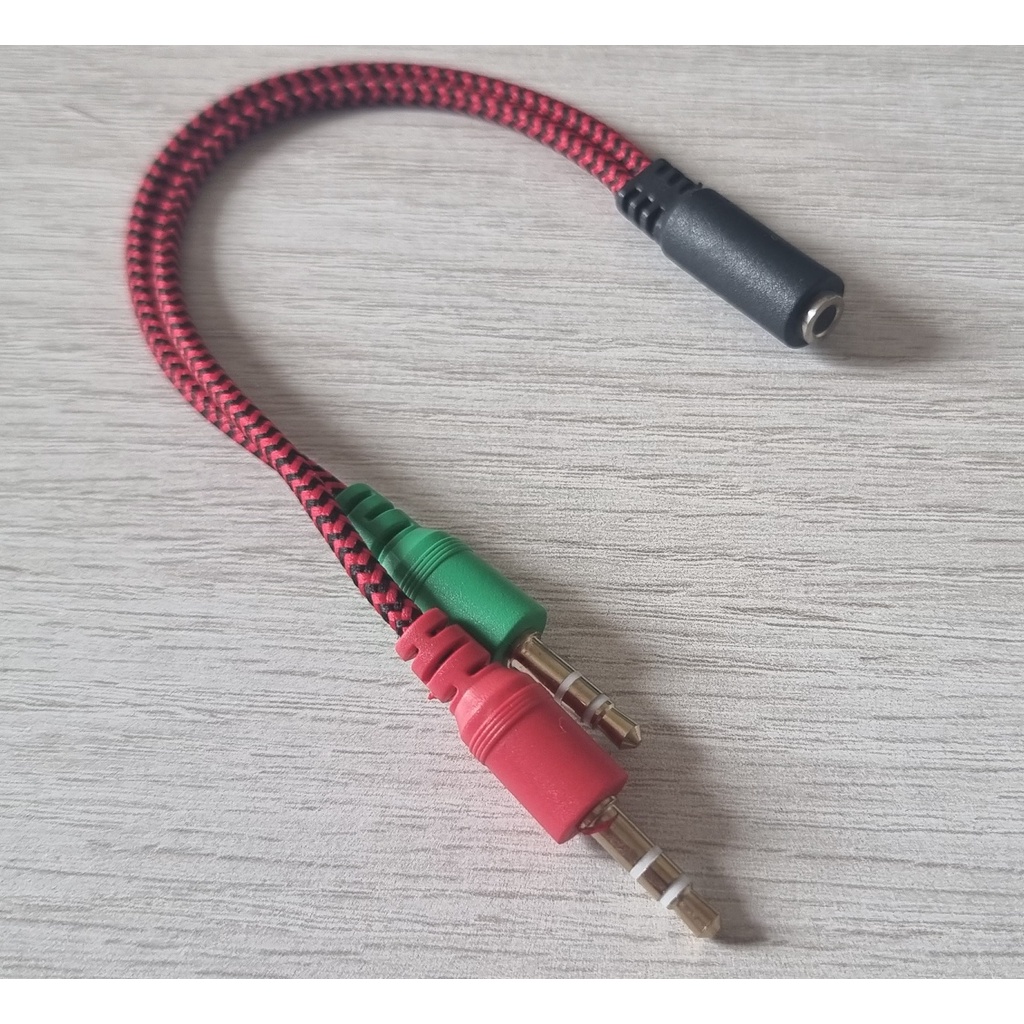 Cabo Adaptador De Audio P3 Fêmea x Para 2 P2 Macho | Shopee Brasil