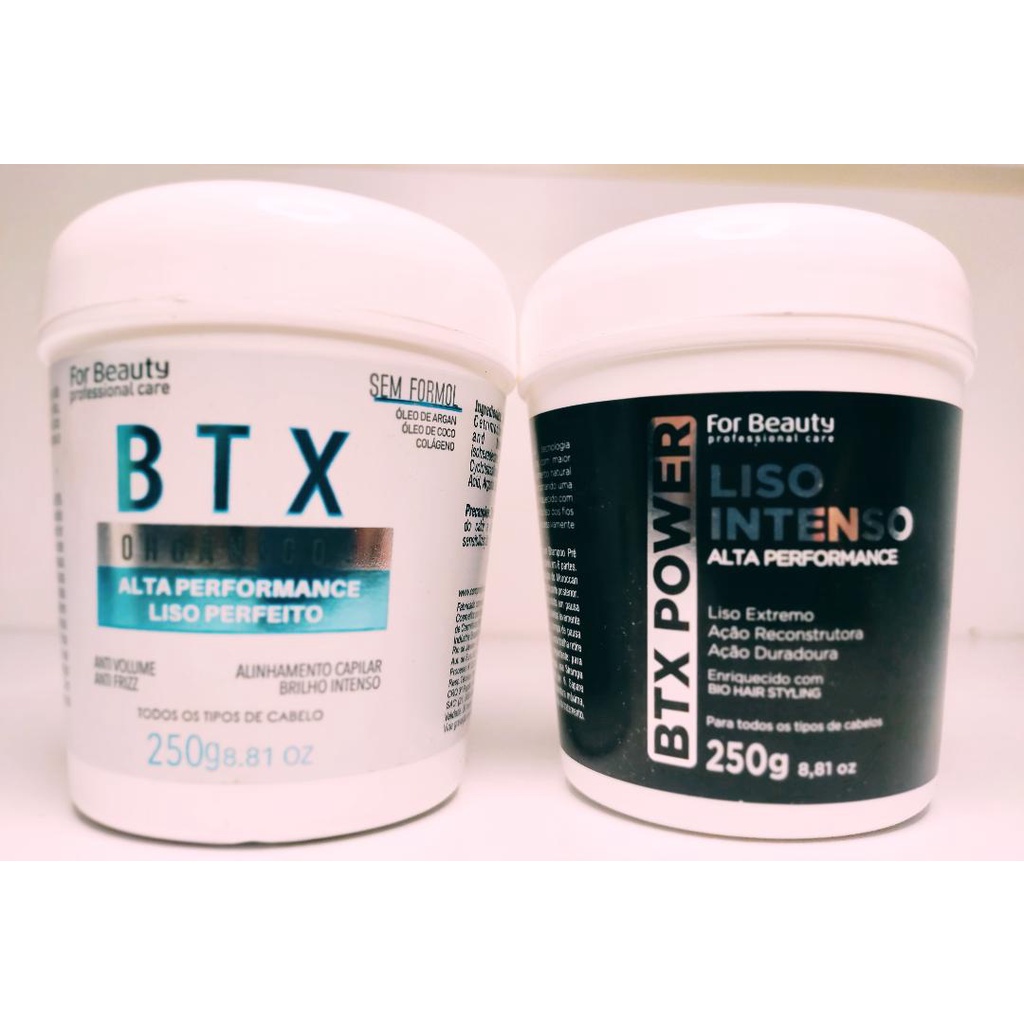 Kit Btx Power Liso 250gr + Botox Orgânico 250gr For Beauty | Shopee Brasil