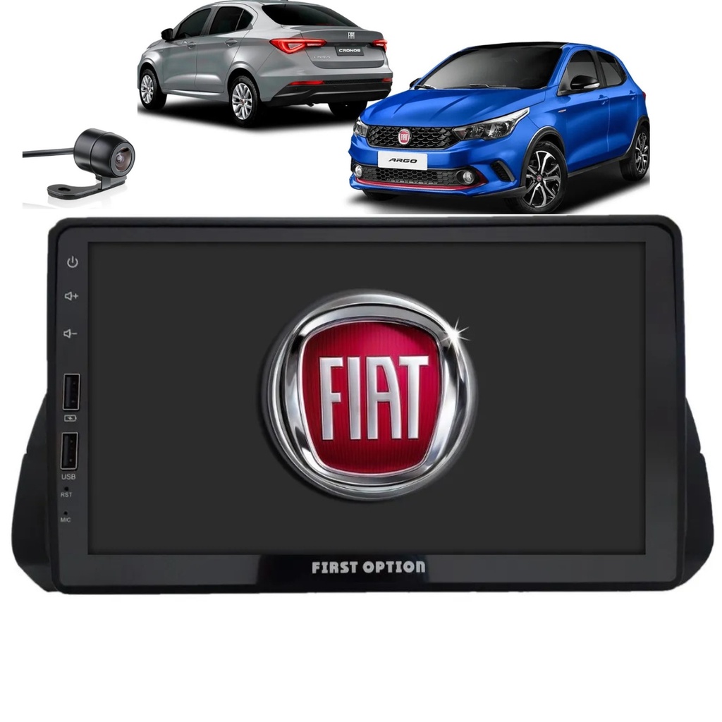 Central Multimidia Fiat Argo Cronos 2018 2019 2020 2021 2022 Mp5 Tela 9 Polegadas Moldura Câmera ...