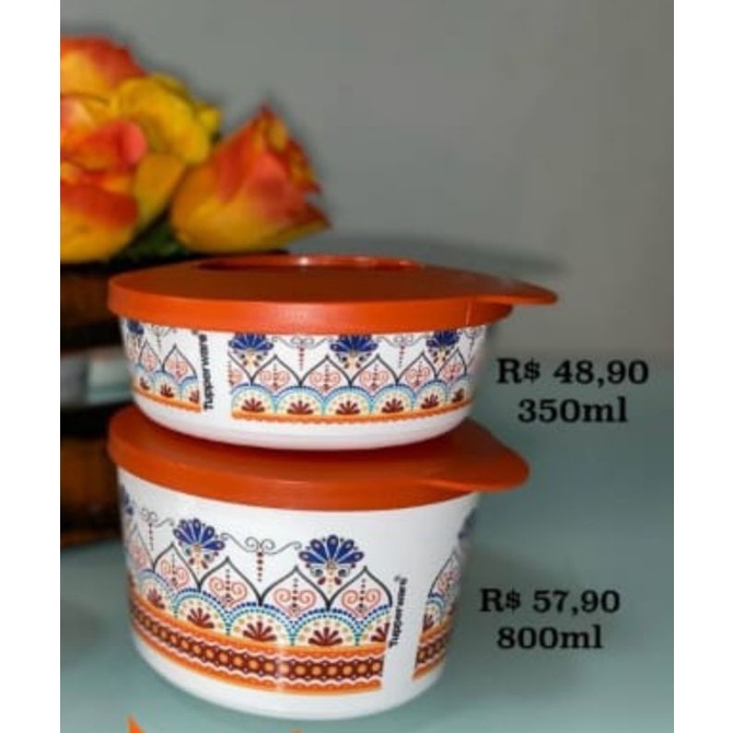 Kit Tupperware 2 peças ilúmina 800ml + 350ml | Shopee Brasil