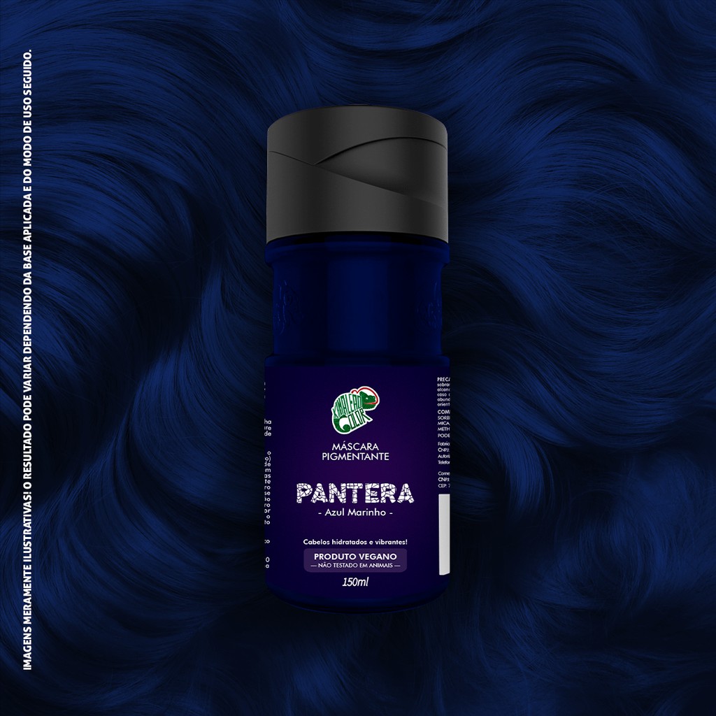 Máscara Pigmentante Pantera - Azul Marinho 150ml Kamaleão Color ...