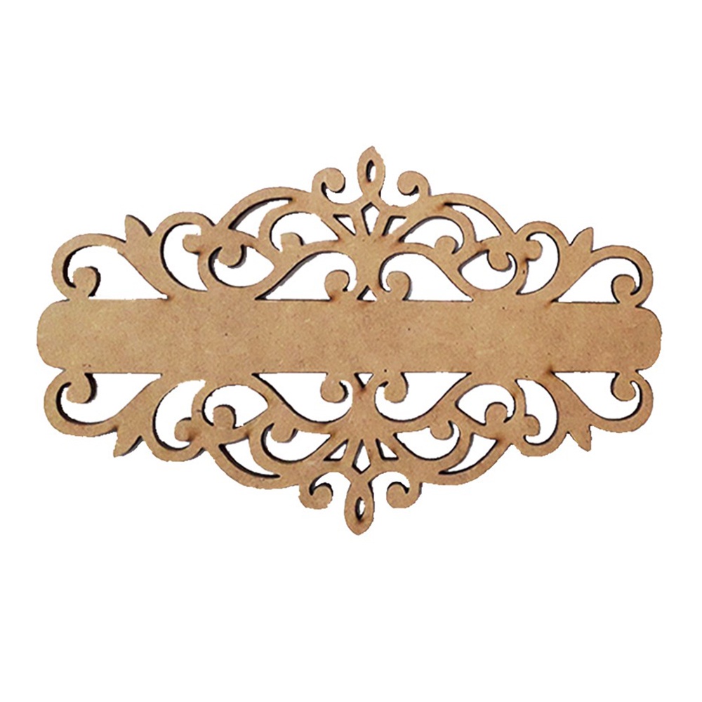 Aplique/Recorte Placa Retangular Arabesco Laser - MDF Madeira | Shopee ...