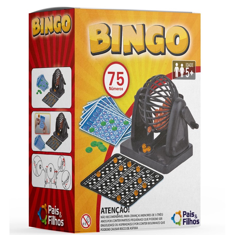 Jogo Bingo 75 Números - Pais & Filhos | Shopee Brasil