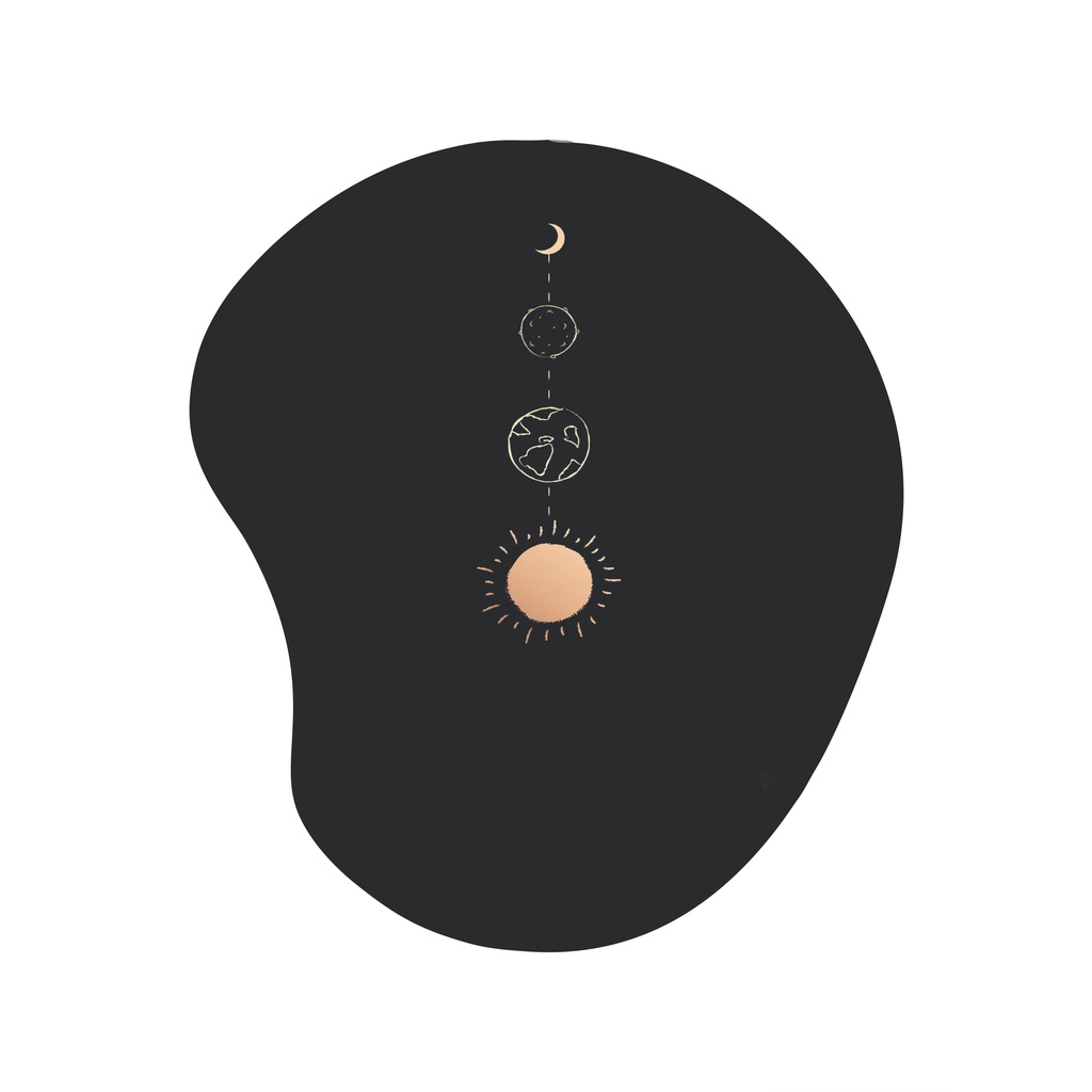 Mouse pad lua planeta e sol com apoio | Shopee Brasil