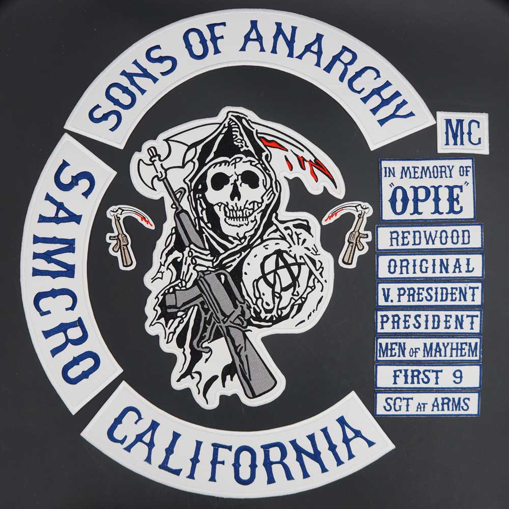Sons of Anarchy patch bordado azul. | Shopee Brasil