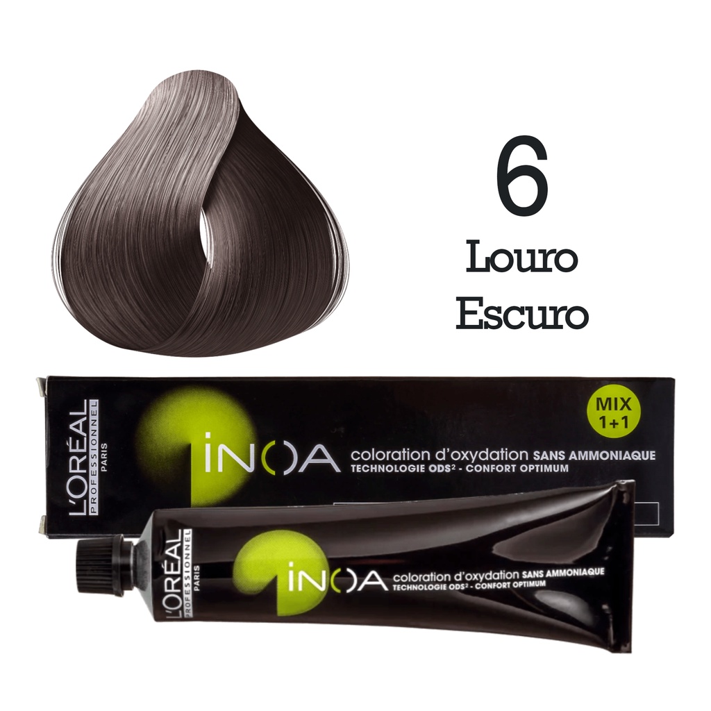 Coloração Capilar INOA 6 Louro Escuro 60g | L'Oréal Professionnel ...