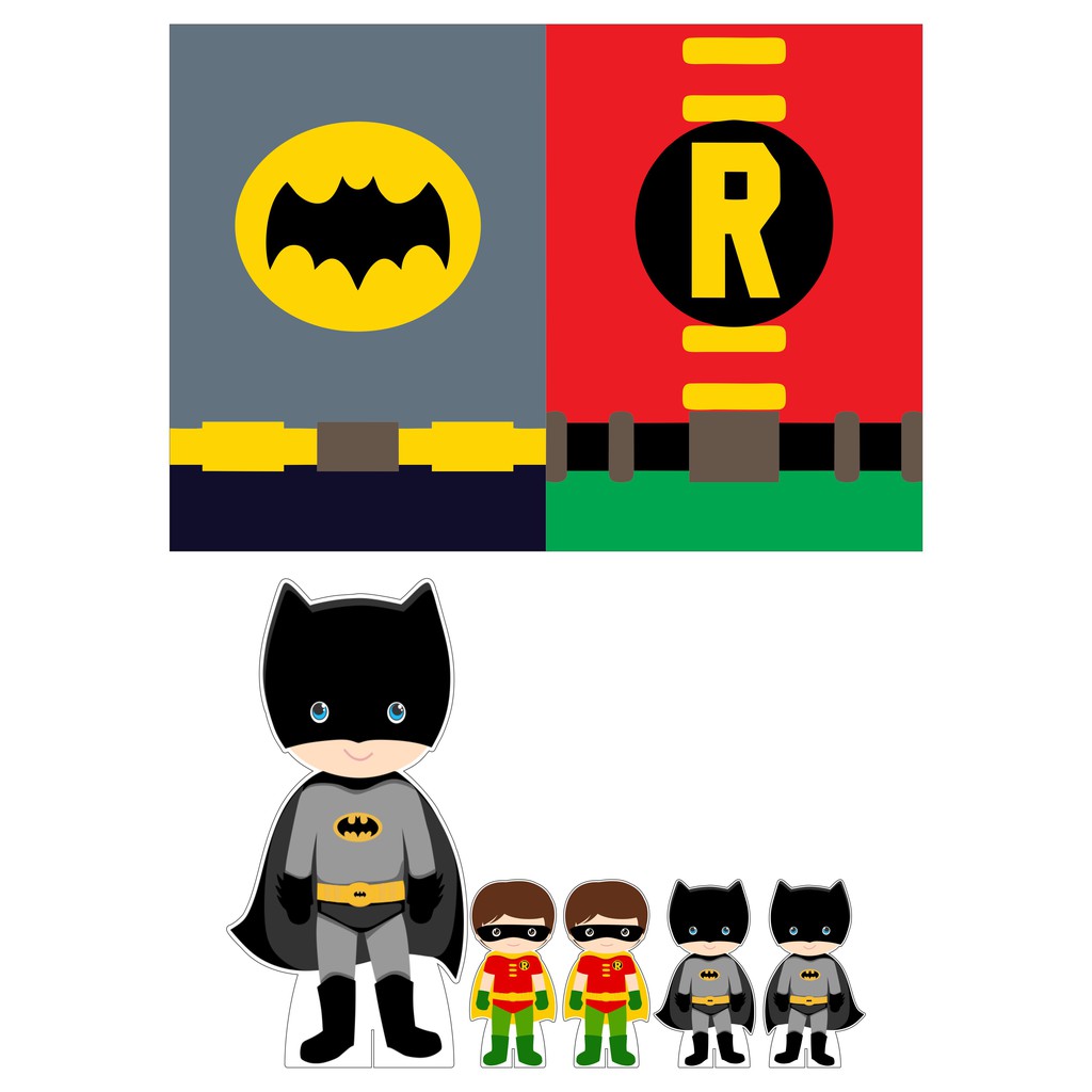 Mini Kit Display + Painel Batman e Robin CUTE | Shopee Brasil