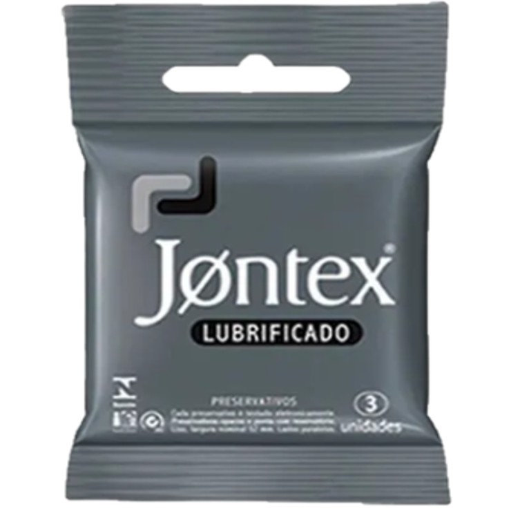 Preservativo Jontex Lubrificado pacote com 3 preservativos | Shopee Brasil
