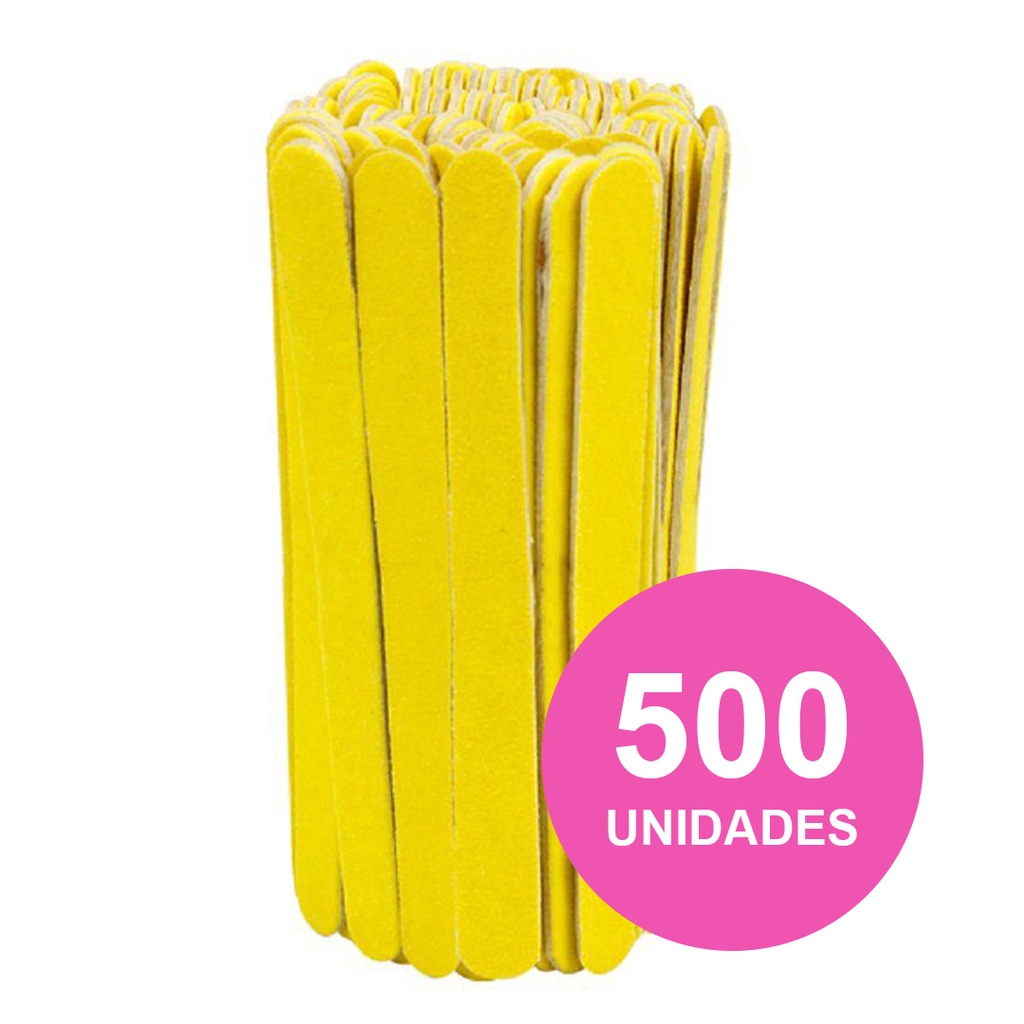 Lixa de Unha Média 13cm Canário - 500 Unidades (5 pacotes) | Shopee Brasil