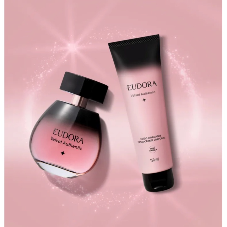 Eudora Combo Velvet Authentic: Desodorante Colônia 100ml + Loção ...