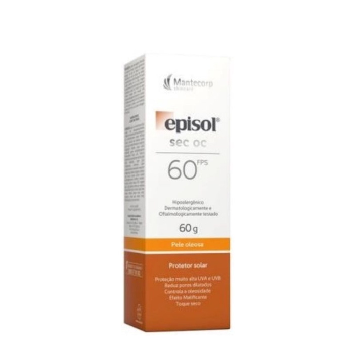 Protetor Solar Facial Episol Sec Oc FPS 60, Sem Cor. | Shopee Brasil