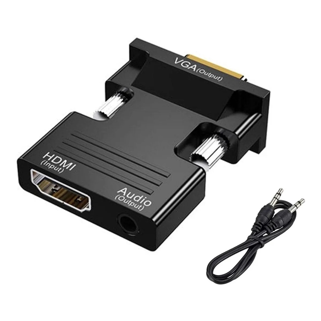 Cabo Conversor Hdmi Fêmea Para Vga Macho C/ Áudio | Shopee Brasil