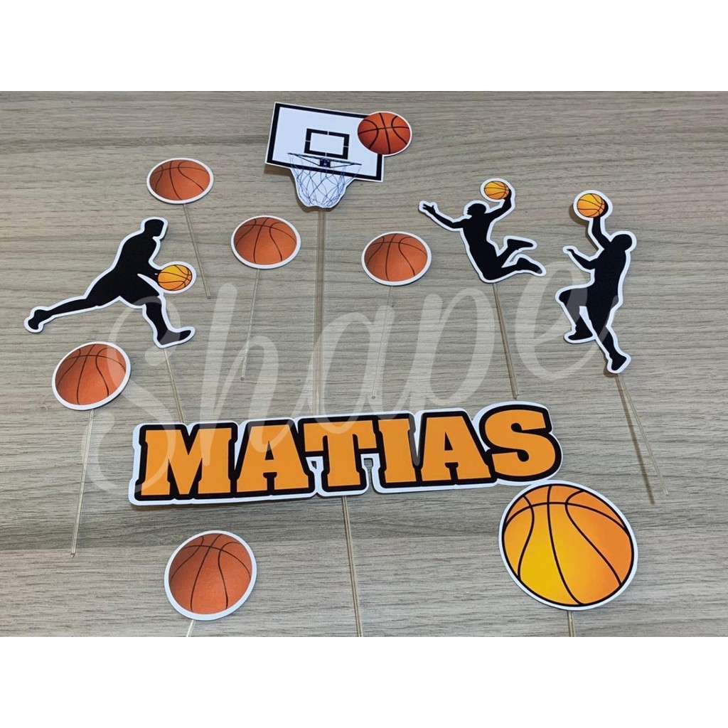 Topper Personalizado Para Bolo - Basquete | Shopee Brasil