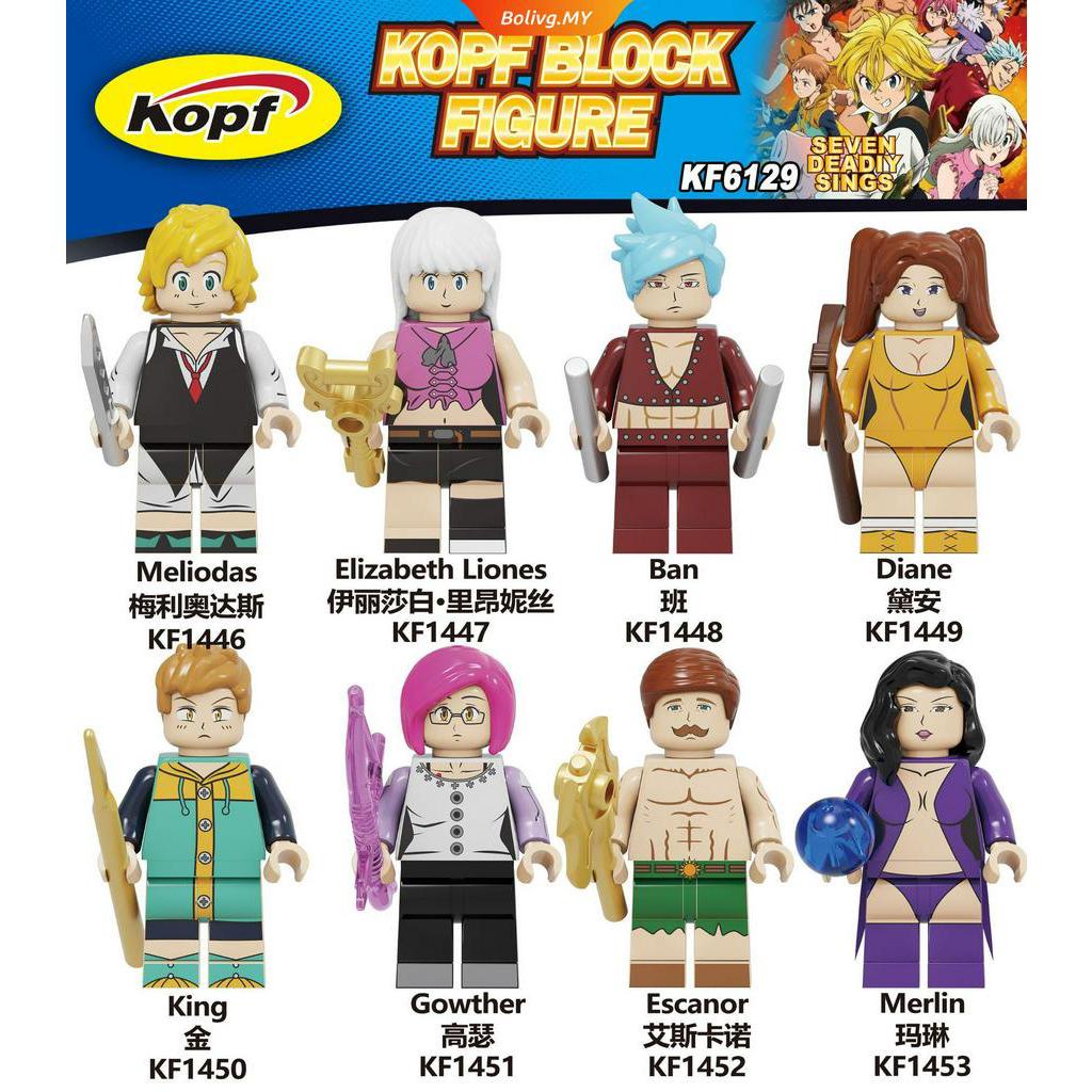 Minifiguras Compatíveis Com Lego KF6129 Os Sete Blocos De Pecados ...