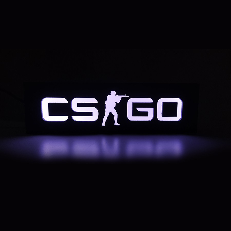 Luminária Gamer Geek Exclusiva Do Jogo Counter Strike CS GO De Led Para ...