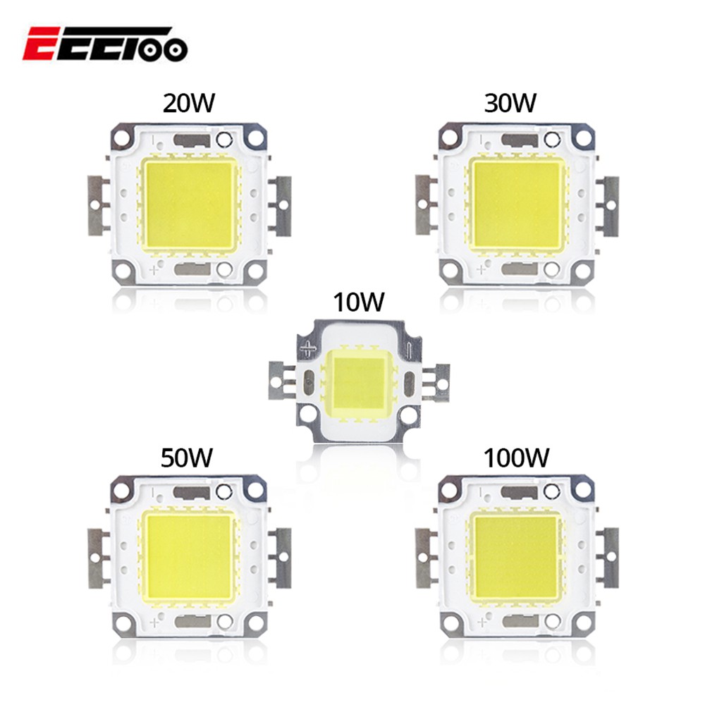 [Escolha De Valor] Chip LED COB De Alta Potência 10W 20W 30W 50W 100W Lâmpada Branca Quente E ...