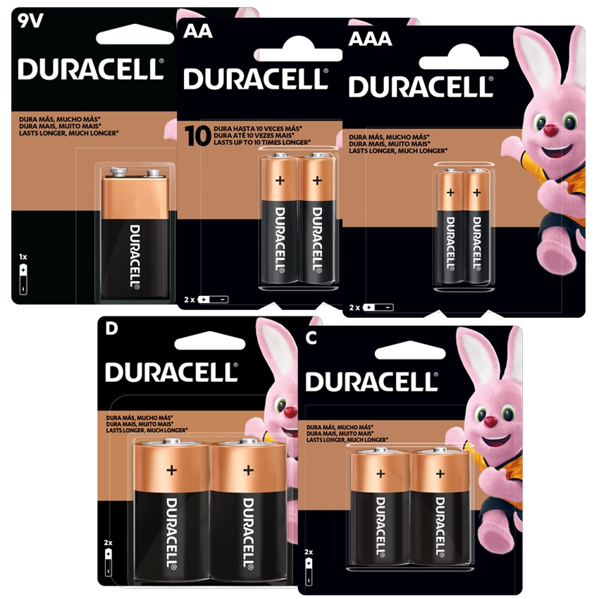 Pilha Alcalina Duracell Duralock Diversos Modelos AA / AAA / C / D ...