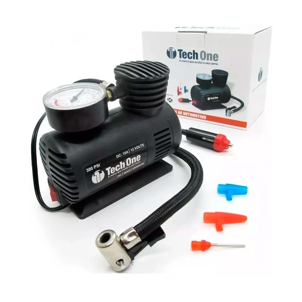 Mini Compressor Ar 300psi 12v P/ Pneu Carro Moto Bicicleta | Shopee Brasil
