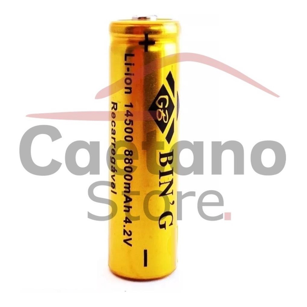 1 Bateria 14500 3.7v 8800 Mah Serie Gold Bing | Shopee Brasil