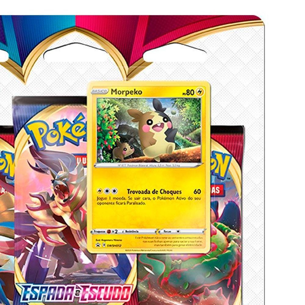 Pokémon Blister Triplo Espada E Escudo Morpeko C 19 Cartas Shopee