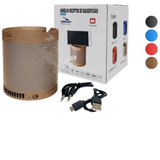 Caixa de Som Portátil Bluetooth 8W RMS: D-Q3 - Grasep | Shopee Brasil