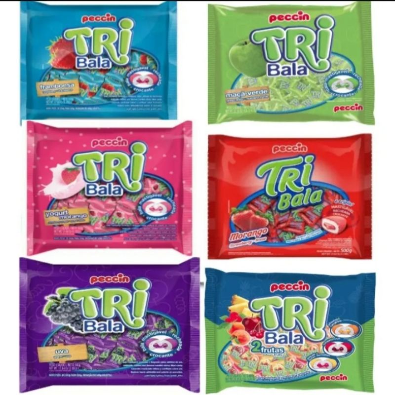 Tri Bala 500g - Peccin Escolha seu sabor | Shopee Brasil