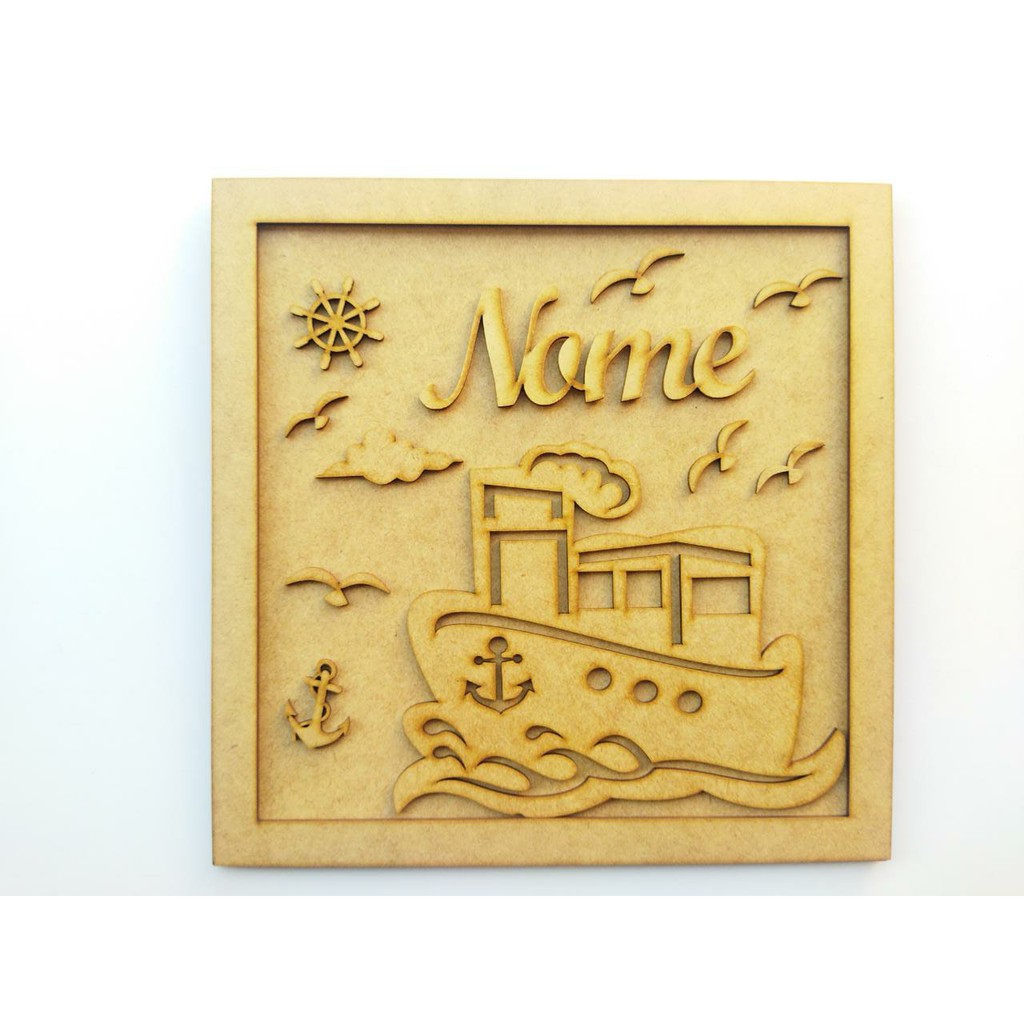 placa porta barco mdf Cru 30 X 30 Cm | Shopee Brasil