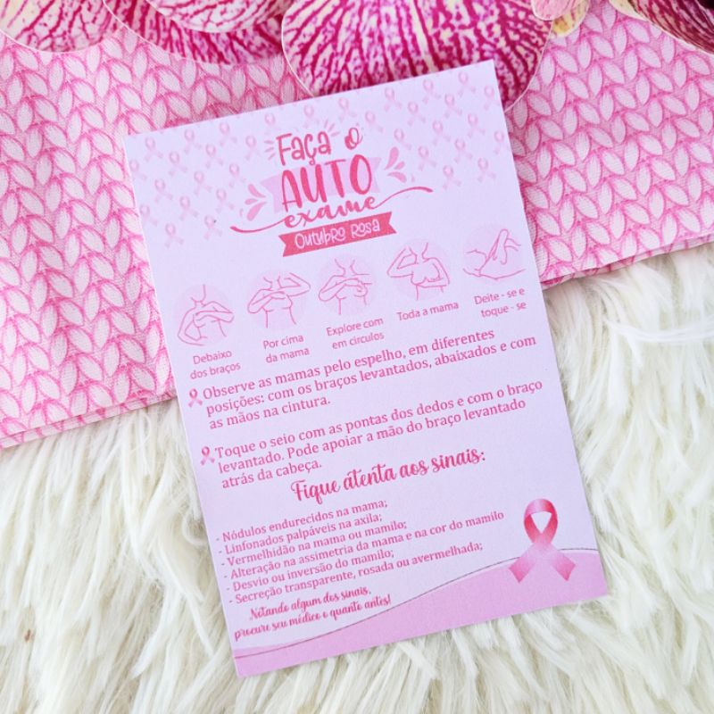 Card Auto Exame 7x10 Outubro Rosa - Folheto Informativo Campanha ...
