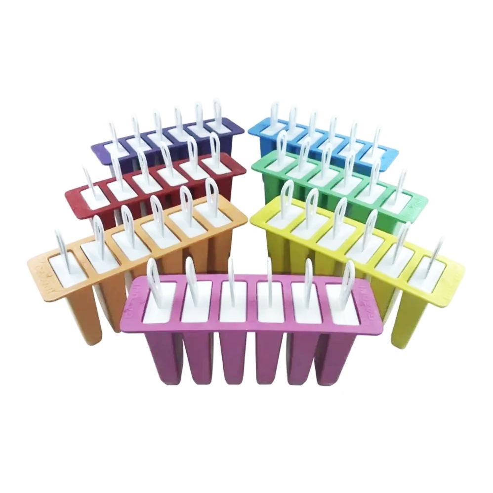 Forma De Picolé 6 Sorvetes Picoleteira Paleta Palito Amarela | Shopee ...