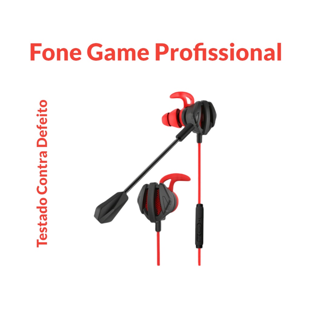 Fone Game Profissional / Microfone Anti Ruído Acoplado/Ideal para Jogos ...