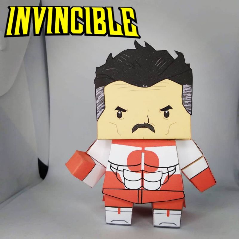 Boneco de papel papertoy Omni-Man - Invencível-Artesanato Paper Dudes ...