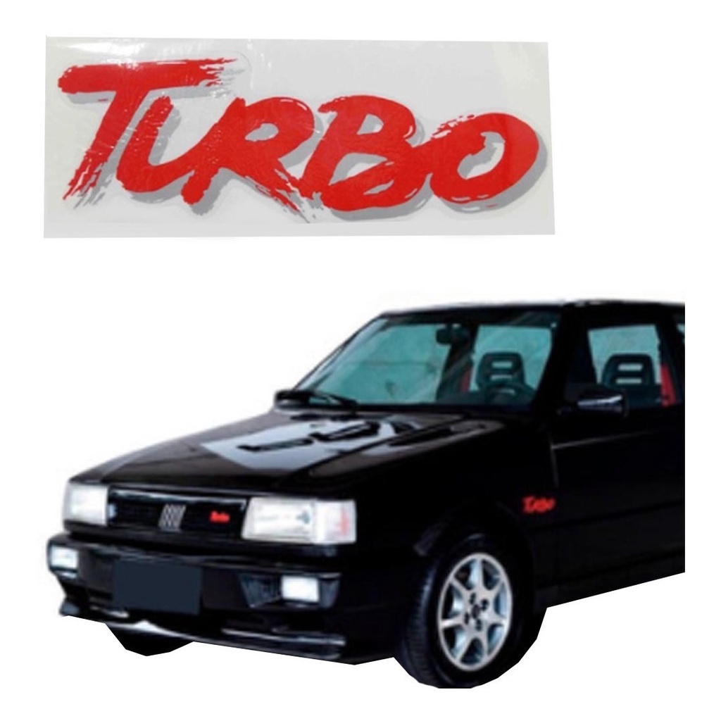 Adesivo Turbo Vermelho Para Uno Turbo | Shopee Brasil