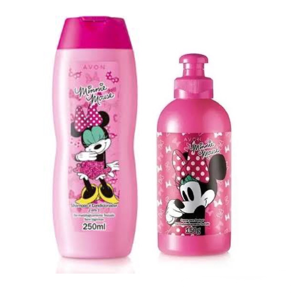Presente Minnie Mouse Shampoo 2 em 1 + Creme para Pentear - Avon ...
