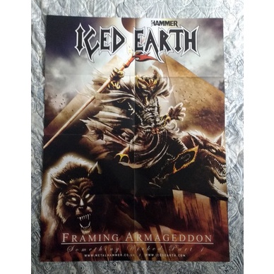 Poster Iced Earth Frente E Verso - Importado Metal Hammer | Shopee Brasil