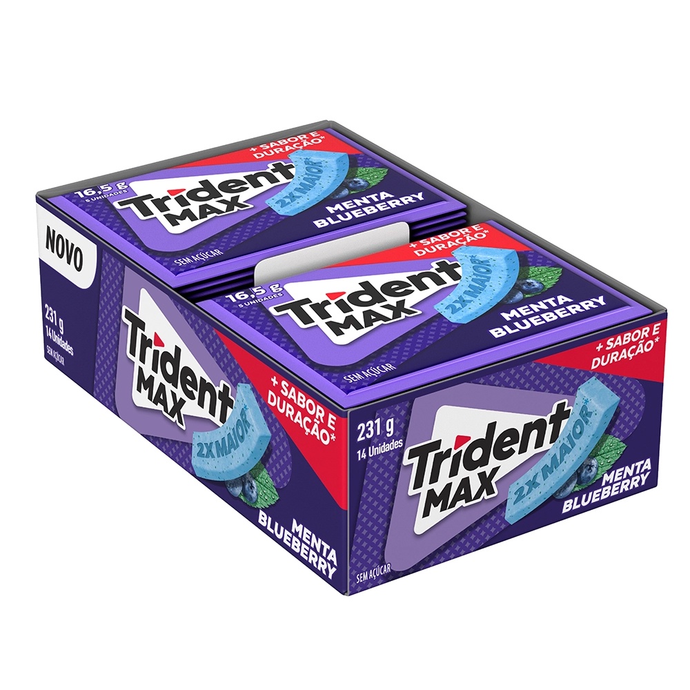 Kit com 14 Unidades de Chiclete Max Mentaberry Trident | Shopee Brasil