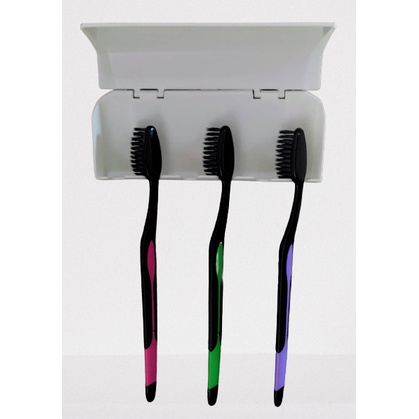 Kit Suporte escova de dentes com tampa multifuncional porta barbeador ...