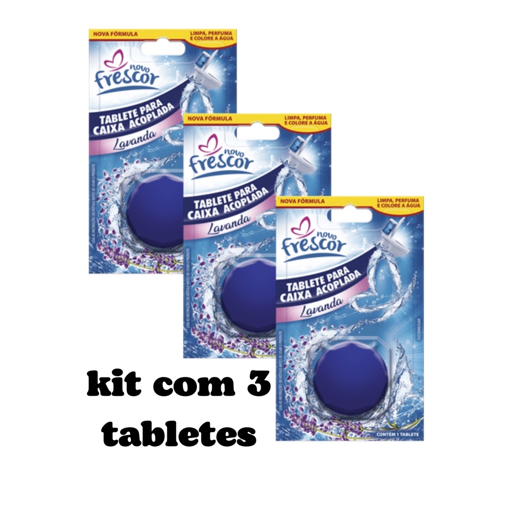 Kit com 3 Tabletes para caixa acoplada 45g lavanda | Shopee Brasil