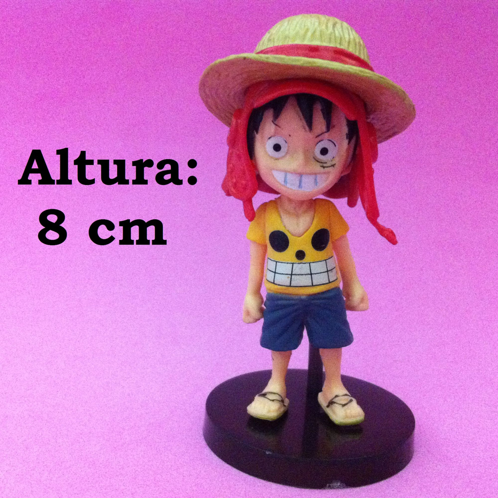 Figure Anime One Piece - Personagem Luffy PVC FG901 Boneco Miniatura ...