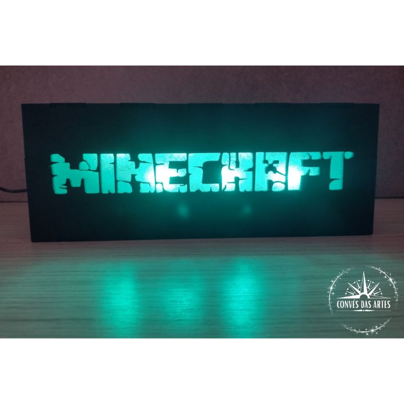 Luminária Gamer Minecraft/Setup Gamer/Led/Iluminação/Decoração | Shopee ...
