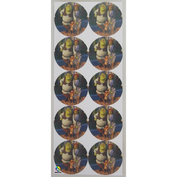 Adesivo Shrek Redondo 4cm (30 adesivos) | Shopee Brasil