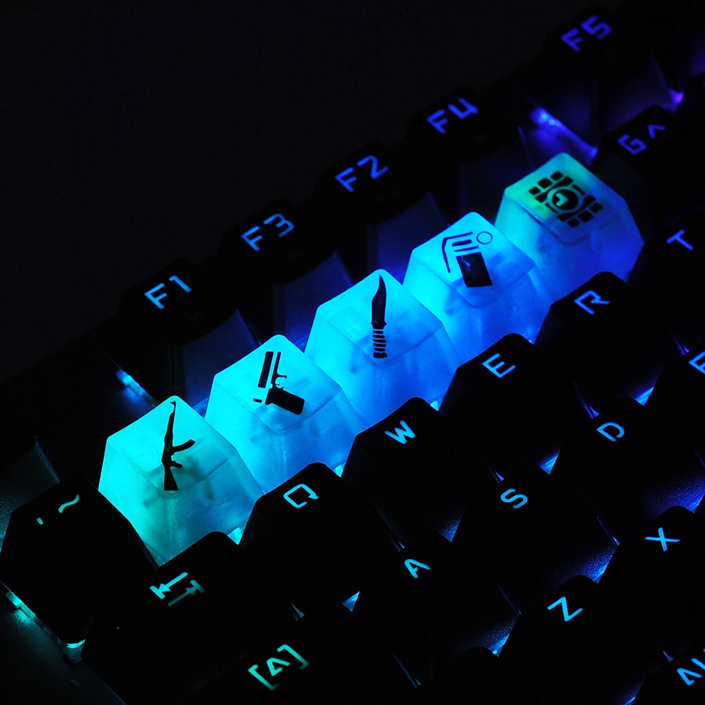 Kit CS:GO 5 Keycaps - Opção de cor - As melhores - Nacional | Shopee Brasil
