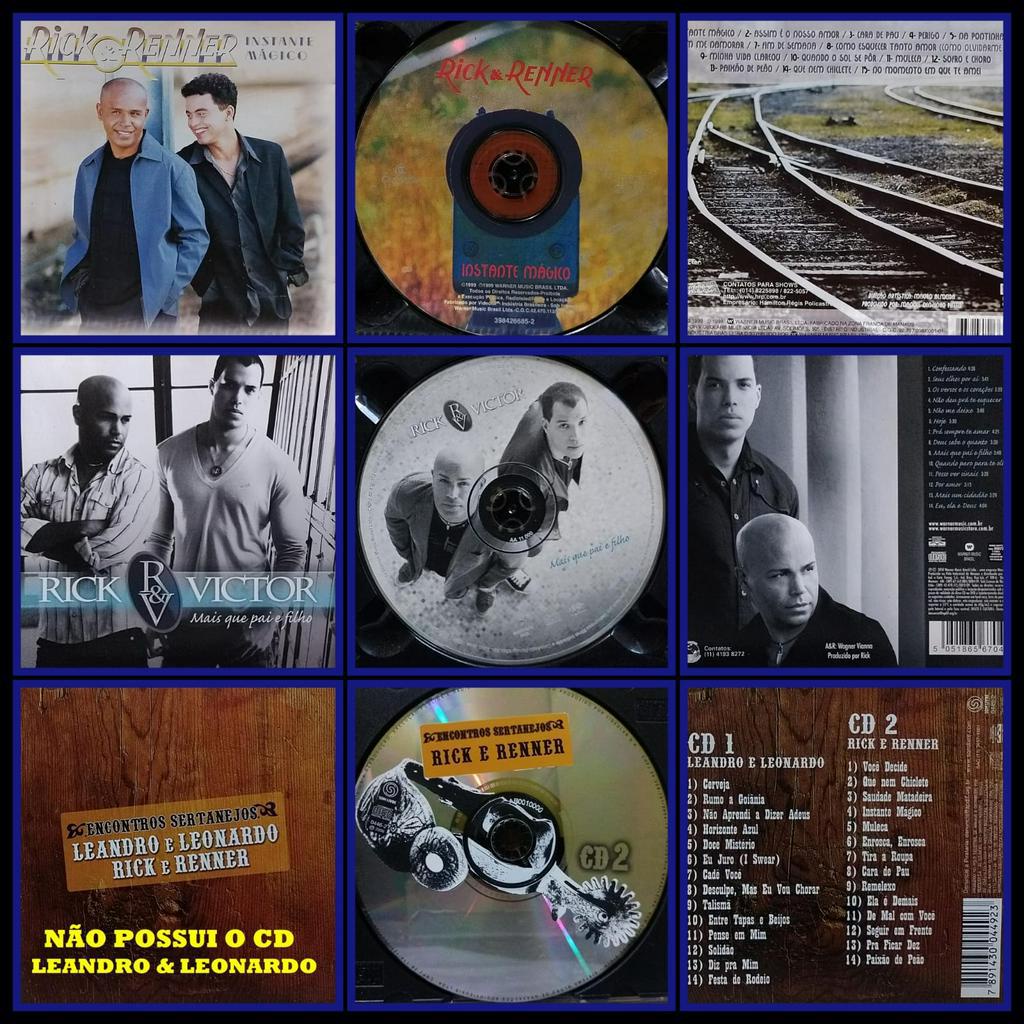 CD RICK & RENNER OPÇÕES e DETALHES NA DESCRIÇÃO | Shopee Brasil