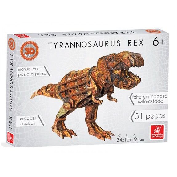 QUEBRA-CABEÇA 3D TYRANNOSAURUS REX | Shopee Brasil