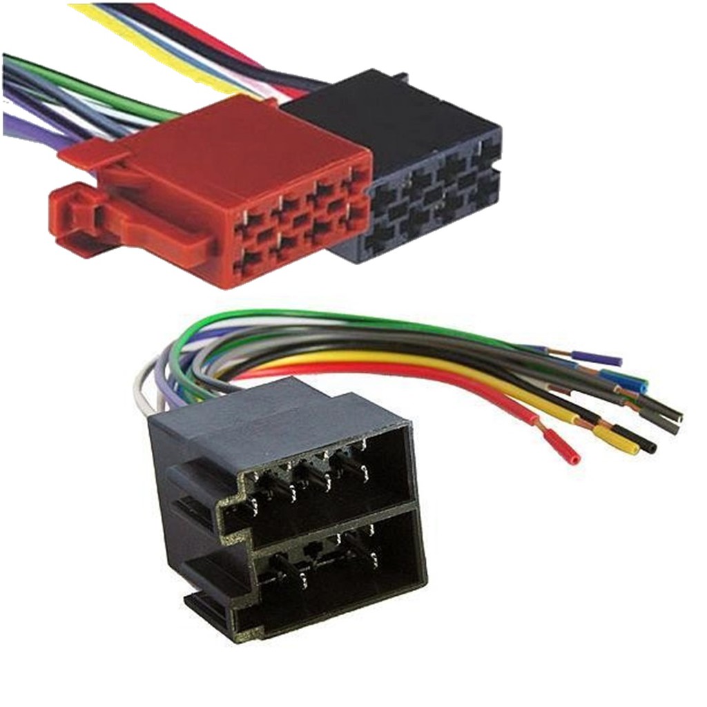 Kit Chicote Conector Macho e Femea 16 Vias Para Rádio Som Automotivo ...