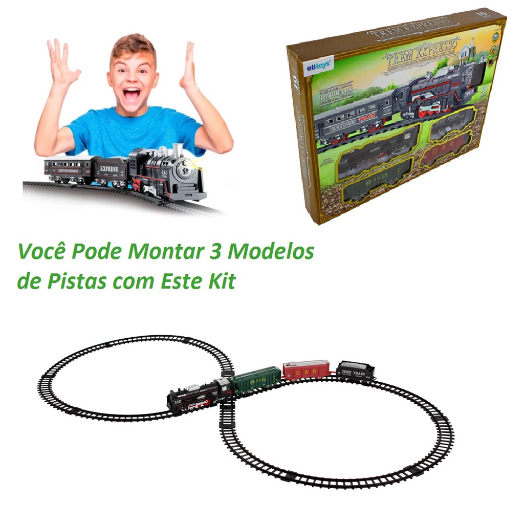Ferrorama Trem Locomotiva Luz E Som Brinquedo Trenzinho | Shopee Brasil