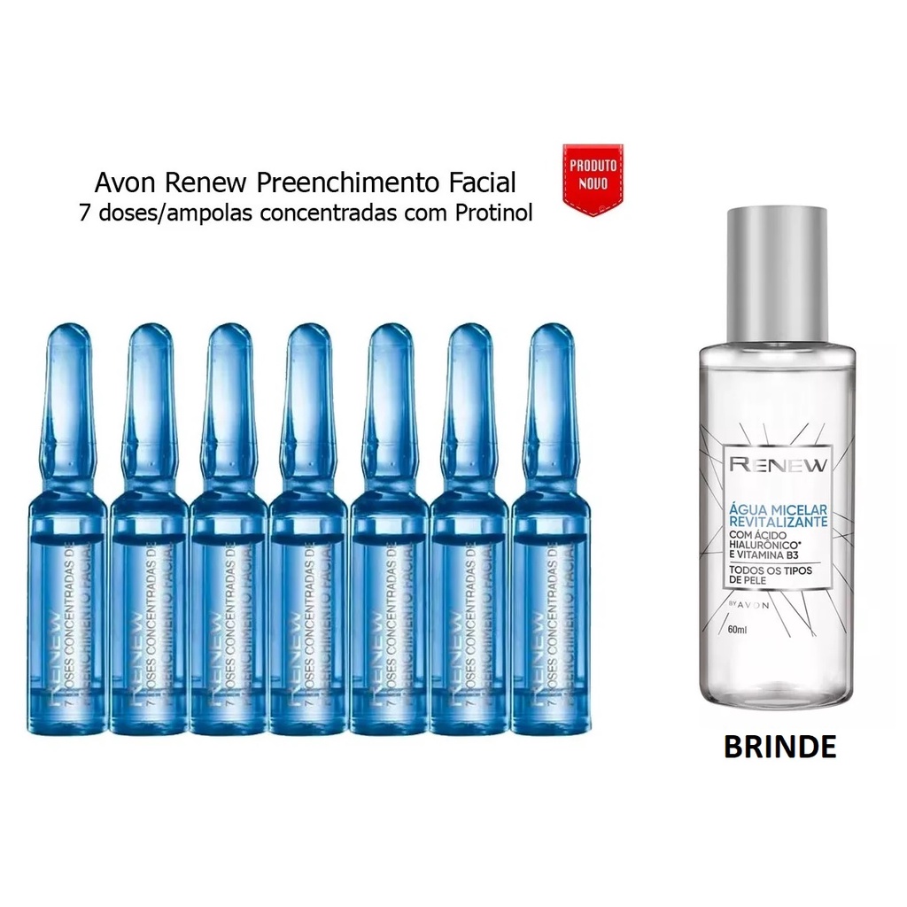 Avon Renew Preenchimento Facial 7 Doses Concentrada Protinol | Shopee ...